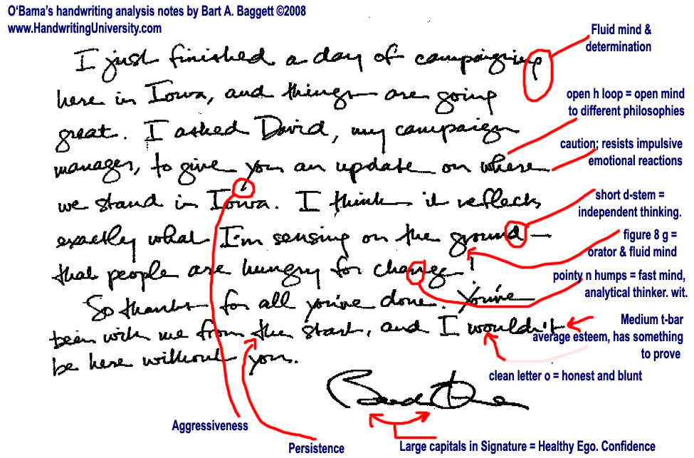 Obama s Legacy 7 Character Traits Revealed In Barack Obama s Handwriting Predict How Well This 